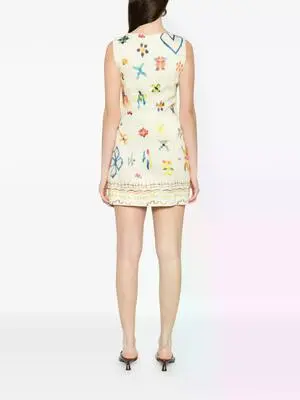 ALEMAIS Sidi Floral Mini Dress - Neutrals