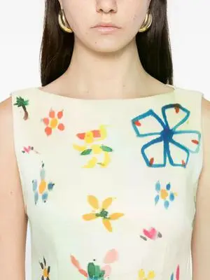 ALEMAIS Sidi Floral Mini Dress - Neutrals