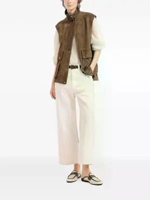 Brunello Cucinelli Fuzzy Texture Trousers - Neutrals