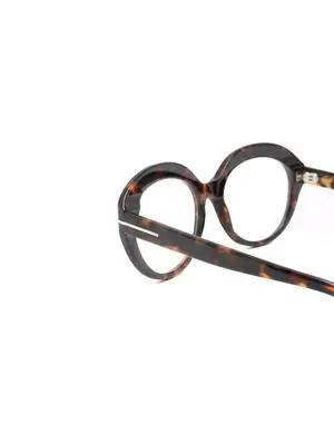 TOM FORD Logo-motif Round-frame Glasses