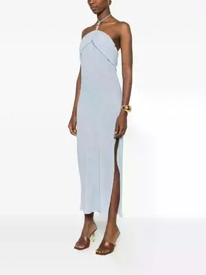 Magda Butrym Halterneck Draped Midi Dress