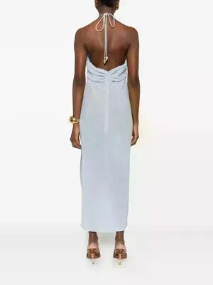 Magda Butrym Halterneck Draped Midi Dress