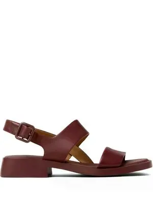 Camper Dana Leather Strap Sandals - Brown