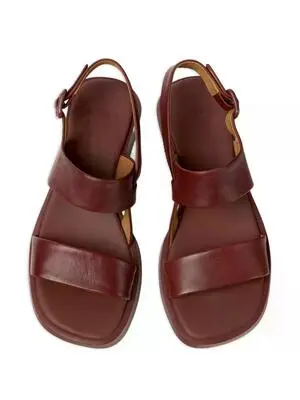 Camper Dana Leather Strap Sandals - Brown