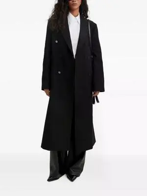 Loulou De Saison Temo Lapel Double-breasted Coat - Black