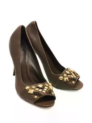 Tory Burch Stud-embellished Open-toe Pumps