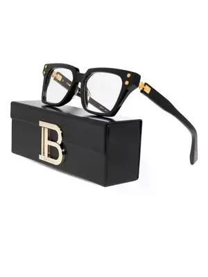 Balmain Square-frame Glasses - Black