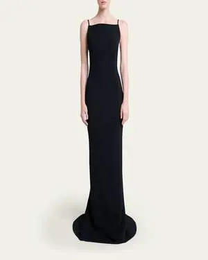 Givenchy Square-neck Trumpet Gown