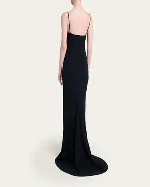 Givenchy Square-neck Trumpet Gown