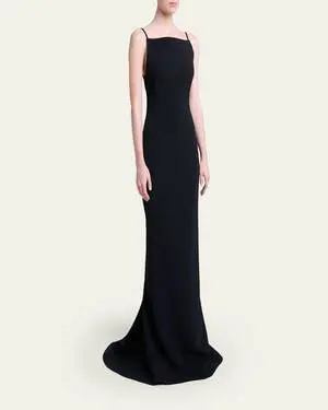 Givenchy Square-neck Trumpet Gown