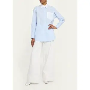 Lafayette 148 New York Charles Wide-leg Twill Pants - Natural