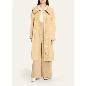 Lafayette 148 New York Charles Wide-leg Twill Pants - Natural