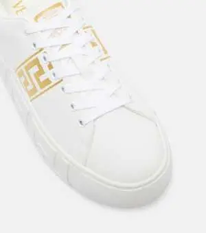 Versace Greca Embroidered Sneakers