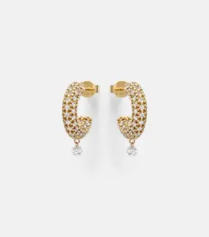 PERSEE Persée Helios 18kt Hoop Earrings With Diamonds - Gold