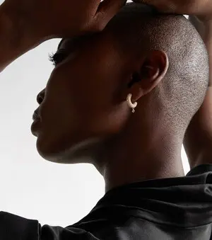 PERSEE Helios 18kt Hoop Earrings With Diamonds