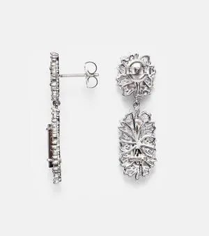 SUZANNE KALAN 18kt White Gold Gemstone Drop Earrings