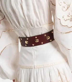 Zimmermann Malley Studded Leather Belt