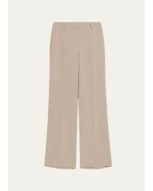 Lafayette 148 New York Gates Straight-leg Crepe Pants - Hickory
