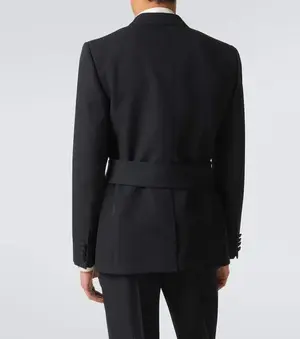 Valentino Garavani Belted Virgin Wool Suit Jacket