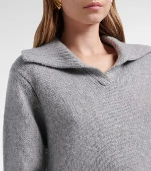 LISA YANG Lailai" Cashmere And Silk Polo Sweater - Grey