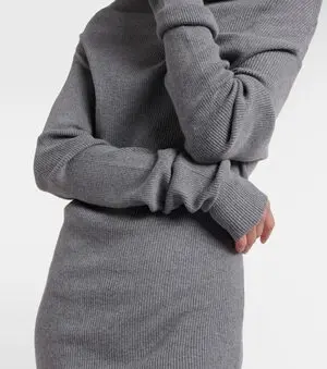 LISA YANG Aige Cotton And Cashmere Minidress