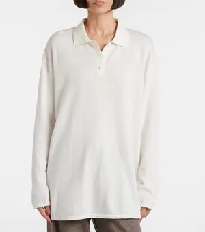 LISA YANG Caisa Cotton And Cashmere Polo Sweater