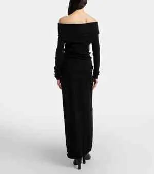 LISA YANG Charlotta Cotton And Cashmere Maxi Skirt - Black