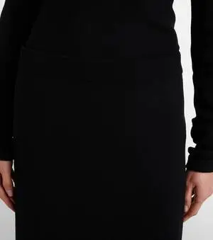 LISA YANG Charlotta Cotton And Cashmere Maxi Skirt - Black