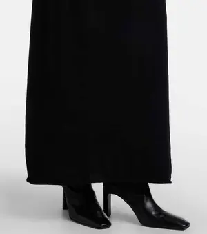 LISA YANG Charlotta Cotton And Cashmere Maxi Skirt - Black