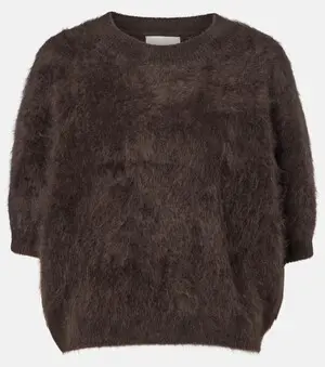 LISA YANG Lisa Yang Juniper Cashmere Sweater In Sand Brushed Brown