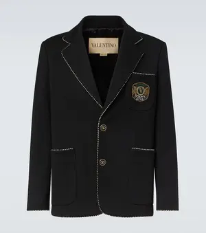 Valentino Garavani Virgin Wool Embroidered Blazer