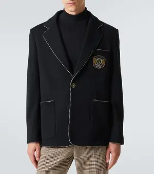 Valentino Garavani Virgin Wool Embroidered Blazer