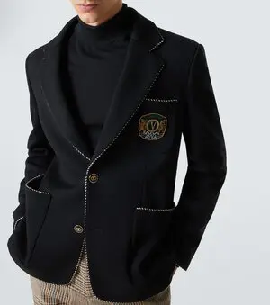 Valentino Garavani Virgin Wool Embroidered Blazer