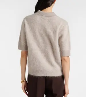 LISA YANG Cashmere Polo Sweater - Beige