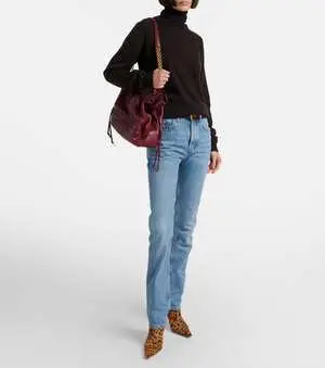 Saint Laurent Ashley 75 Calf Hair Ankle Boots - Beige