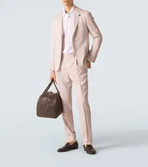 LARDINI Wool, Silk, And Linen Suit