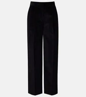 TOTEME Deep Pleat Cotton Corduroy Wide-leg Pants