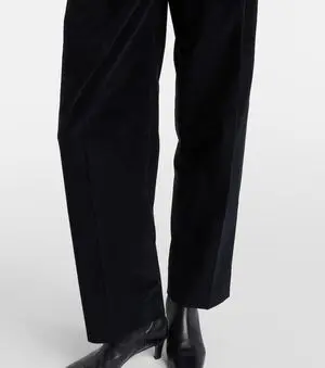 TOTEME Deep Pleat Cotton Corduroy Wide-leg Pants