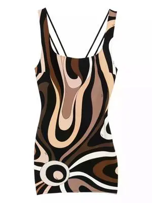 Emilio Pucci Marmo-print Mini Dress - Black