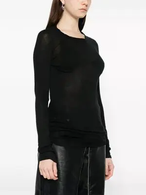 Rick Owens Rib Knit Long-sleeved T-shirt