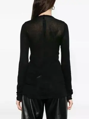 Rick Owens Rib Knit Long-sleeved T-shirt