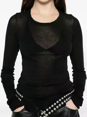 Rick Owens Rib Knit Long-sleeved T-shirt