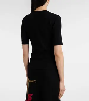 Erdem Floral Jacquard Top - Black