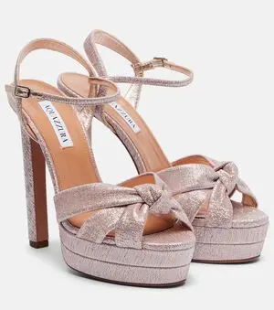 AQUAZZURA Nina 130 Platform Sandals - Pink