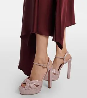 AQUAZZURA Nina 130 Platform Sandals - Pink