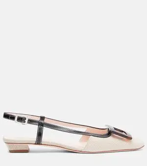 ROGER VIVIER Belle Vivier 25 Slingback Pumps - Beige