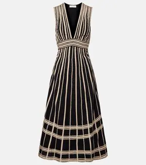 Ulla Johnson Palermo Cotton Poplin Midi Dress - Black