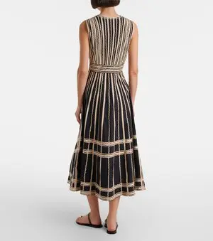 Ulla Johnson Palermo Cotton Poplin Midi Dress - Black