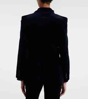 Victoria Beckham Cotton-blend Velvet Blazer