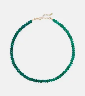 JENNIFER BEHR Beaded Gemstone Necklace - Green